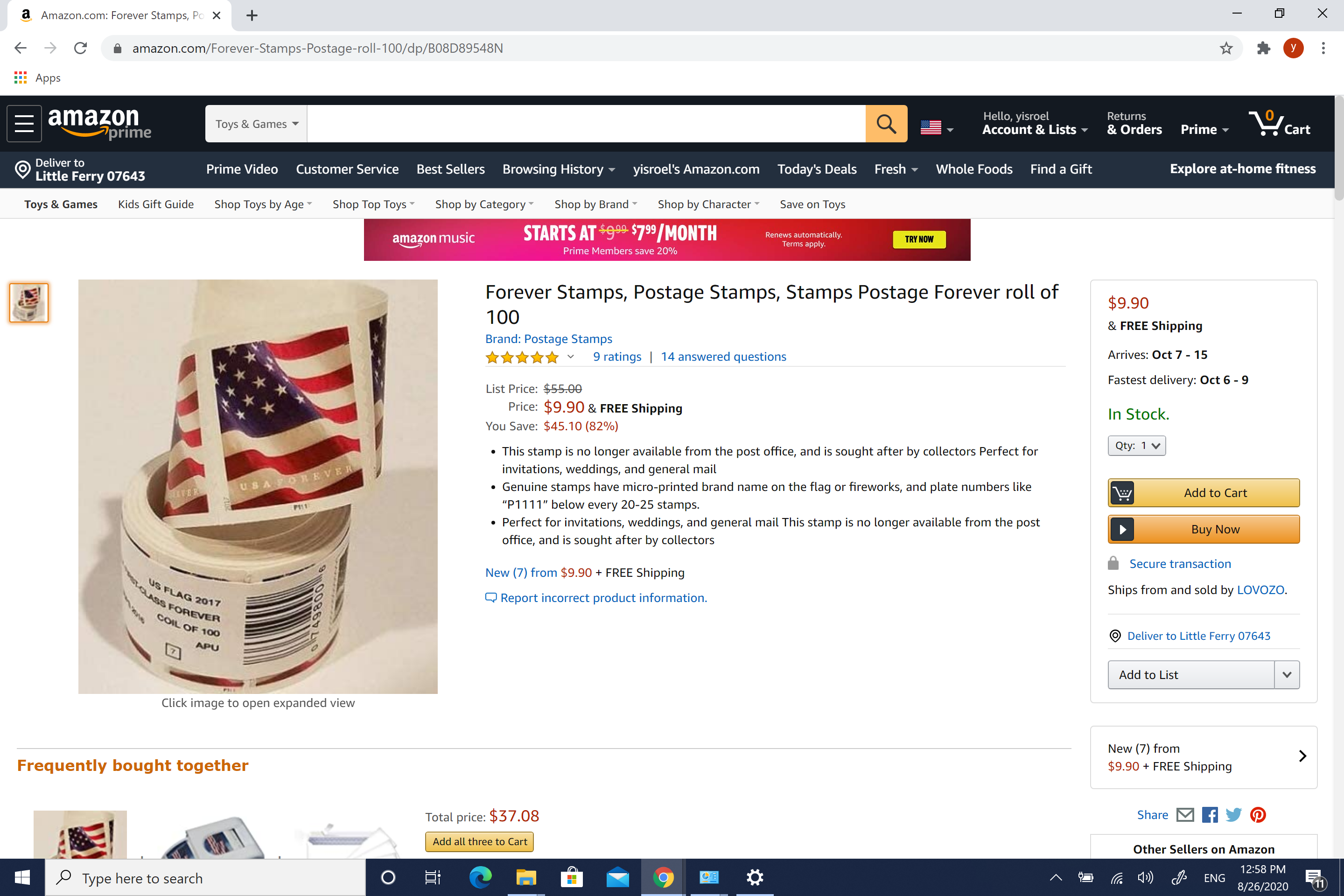 Counterfeit USPS Stamps