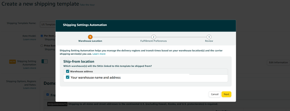Shipping Templates 1.01, how to fill a Shipping Template step-by-step