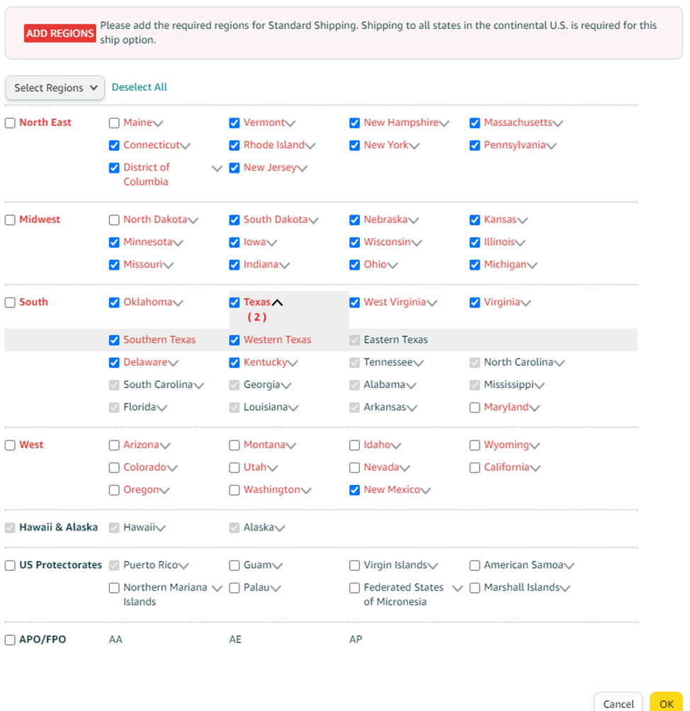 Shipping Templates 1.01, how to fill a Shipping Template step-by-step