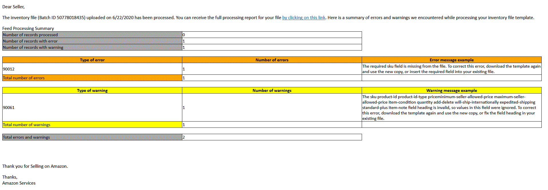 Convert to FBA from FBM