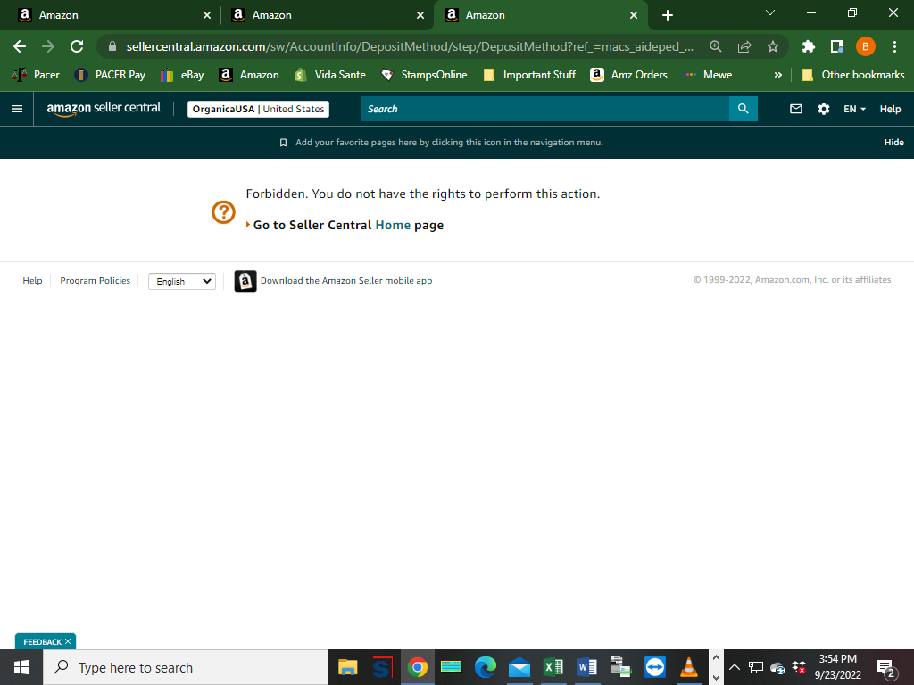 Unable to replace my deposit method