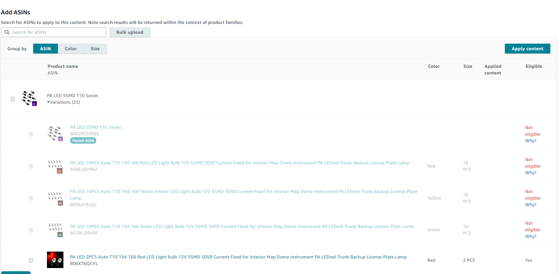 I wonder why there are some problems with A+ content with my product