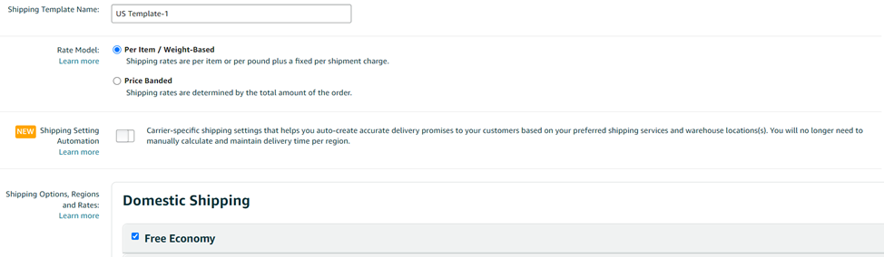 Shipping Templates 1.01, how to fill a Shipping Template step-by-step