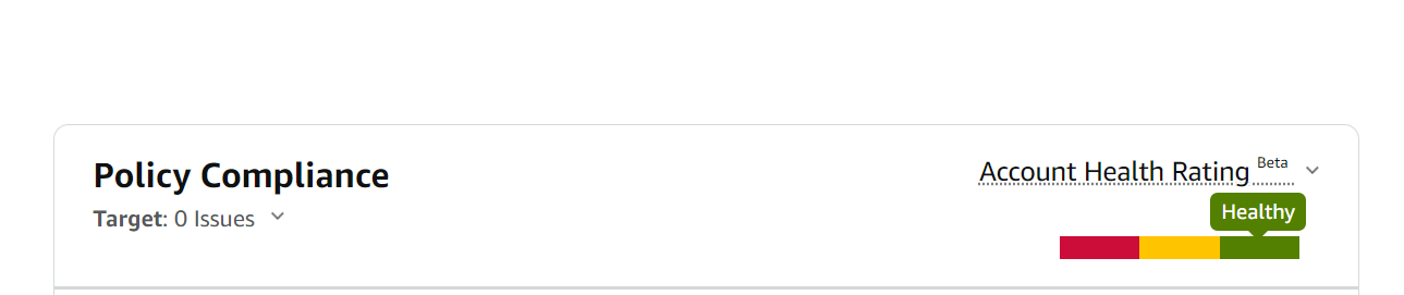 Account Health Rating 476/1000