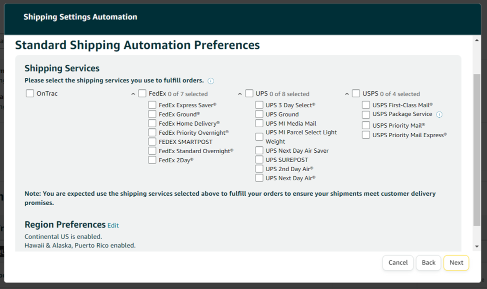 Shipping Templates 1.01, how to fill a Shipping Template step-by-step