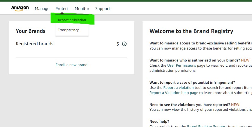 Remove an unauthorized seller of my branded products