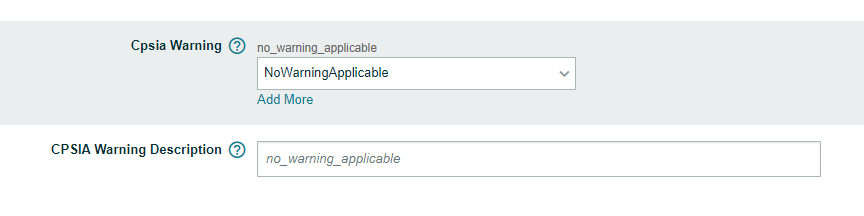 How to update CPSIA Warning Attribute in detail page